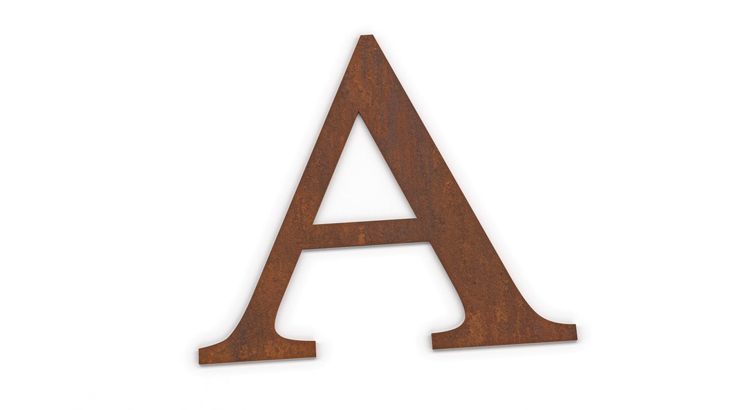 Rusty Metal Letters, Numbers, Symbols Font Custom Name or Words Rustic ...