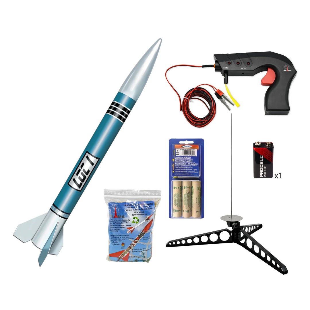 LOC I Rocket Starter Set With Launch Pad, Controller, Wadding, Battery ...