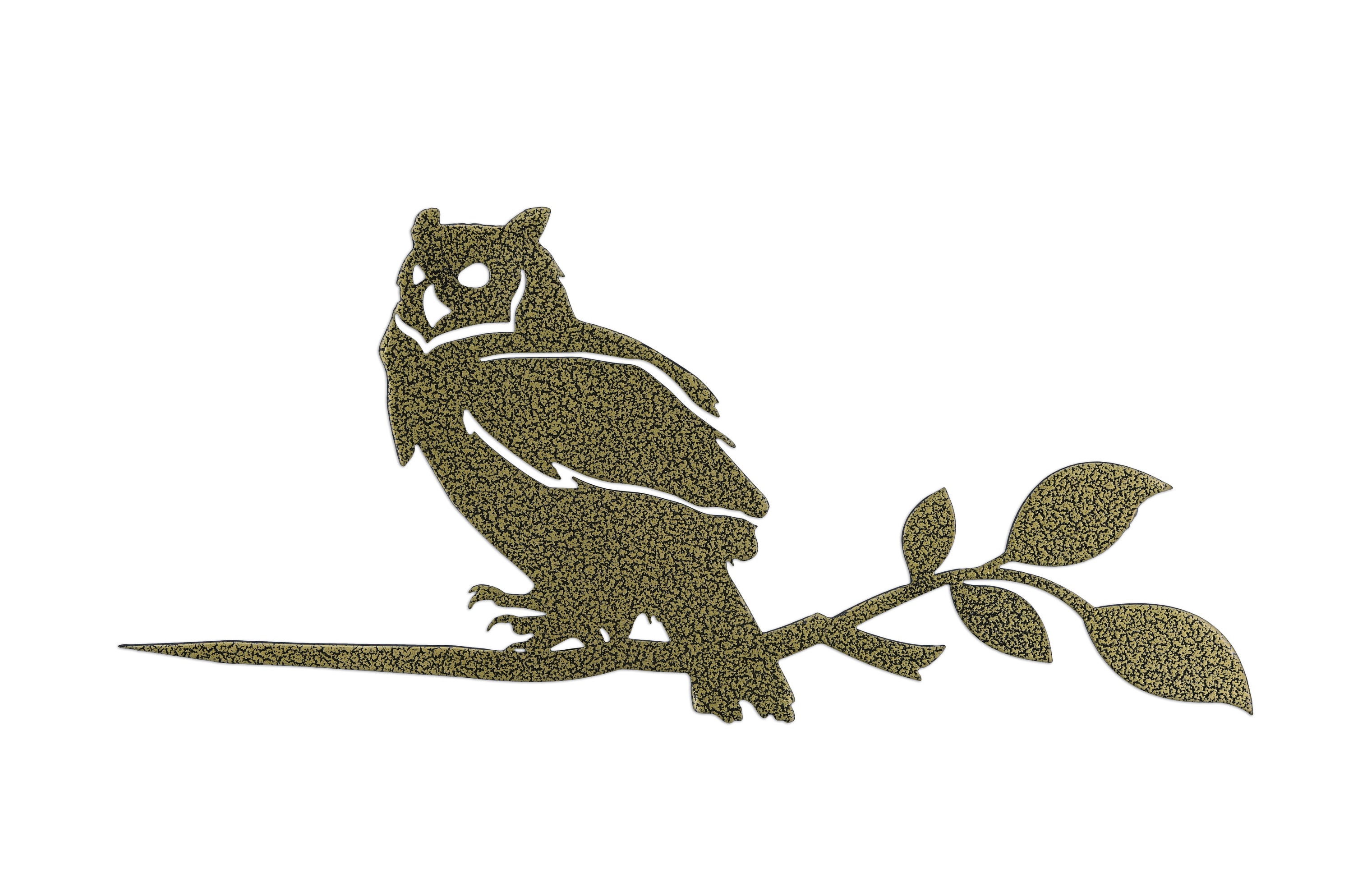 Owl on a Branch Metal Tree Art Metal Bird Garden Steel Rusty | Etsy