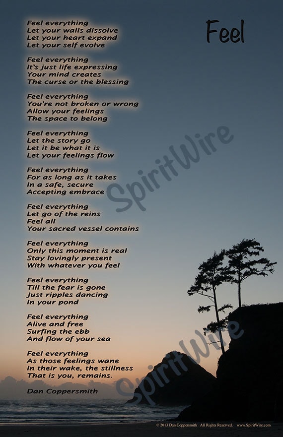 Feel Poem by Dan Coppersmith, Guided Meditation Poem, Uplifting Poem ...
