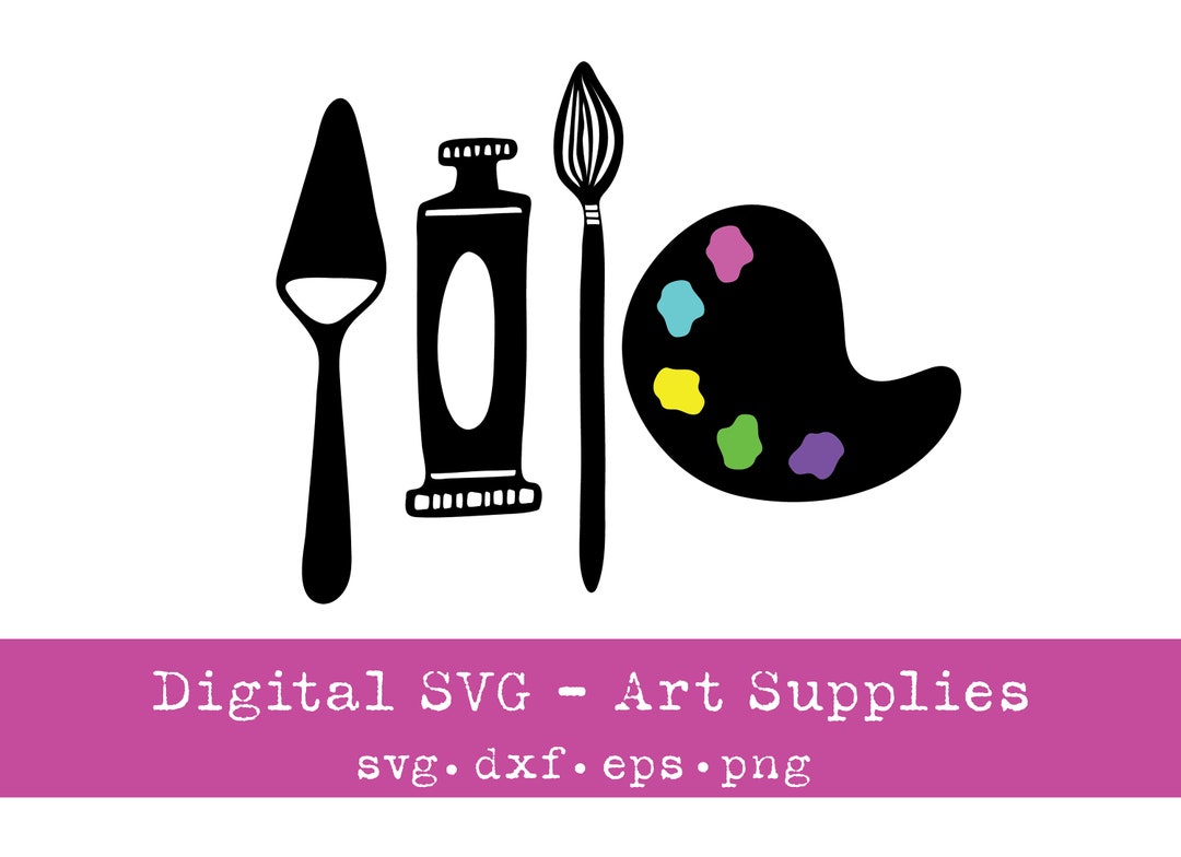Art Supplies | Artist | Digital SVG | Layered File | Cricut Cutting ...