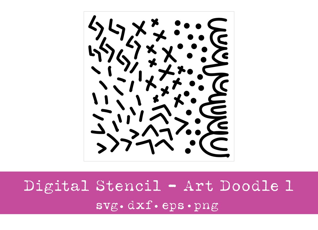 Art Doodle 1 Pattern | Digital Stencil | SVG | Vector File - Etsy