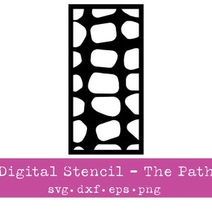 Digital Stencil Path Pebble Pattern SVG Vector File - Etsy