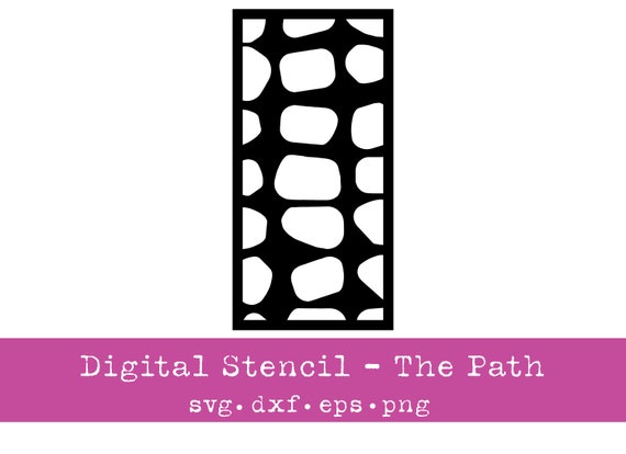 Digital Stencil Path Pebble Pattern SVG Vector File - Etsy