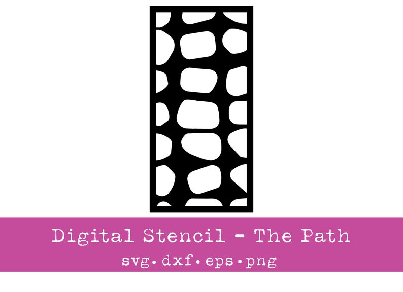Digital Stencil Path Pebble Pattern SVG Vector File - Etsy