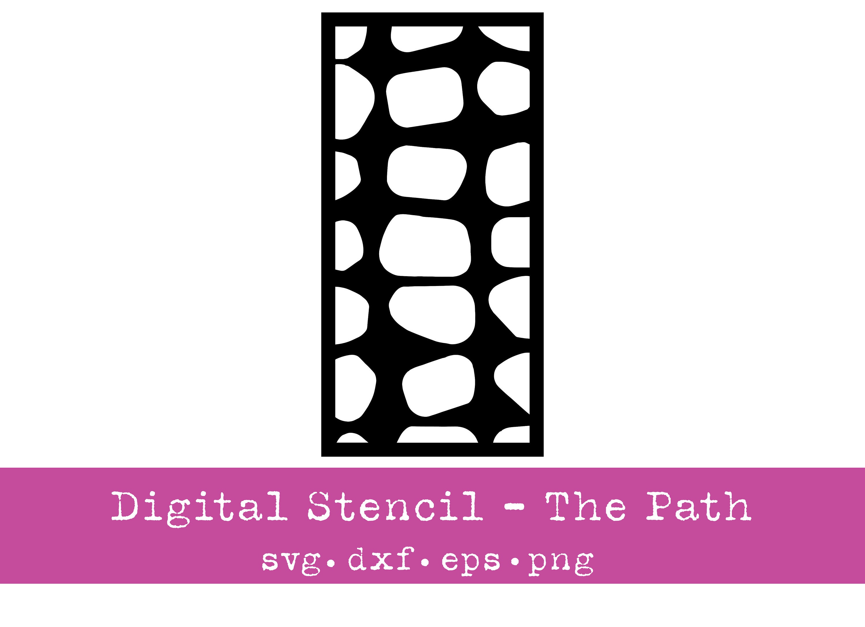 Digital Stencil Path Pebble Pattern SVG Vector File - Etsy
