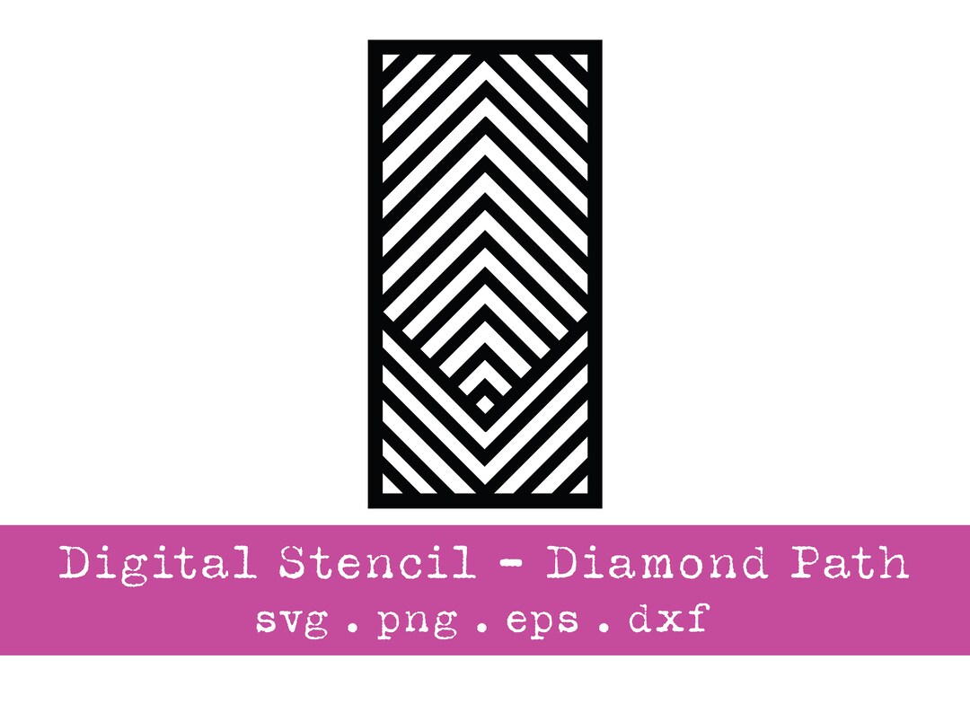 Digital Stencil | Diamond Path Pattern | SVG | Vector File - Etsy