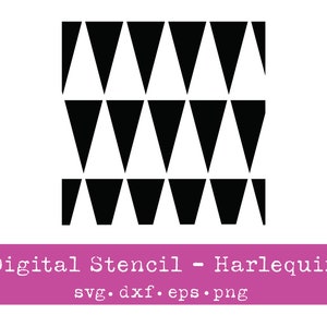 Digital Stencil Harlequin Pattern SVG Vector File - Etsy