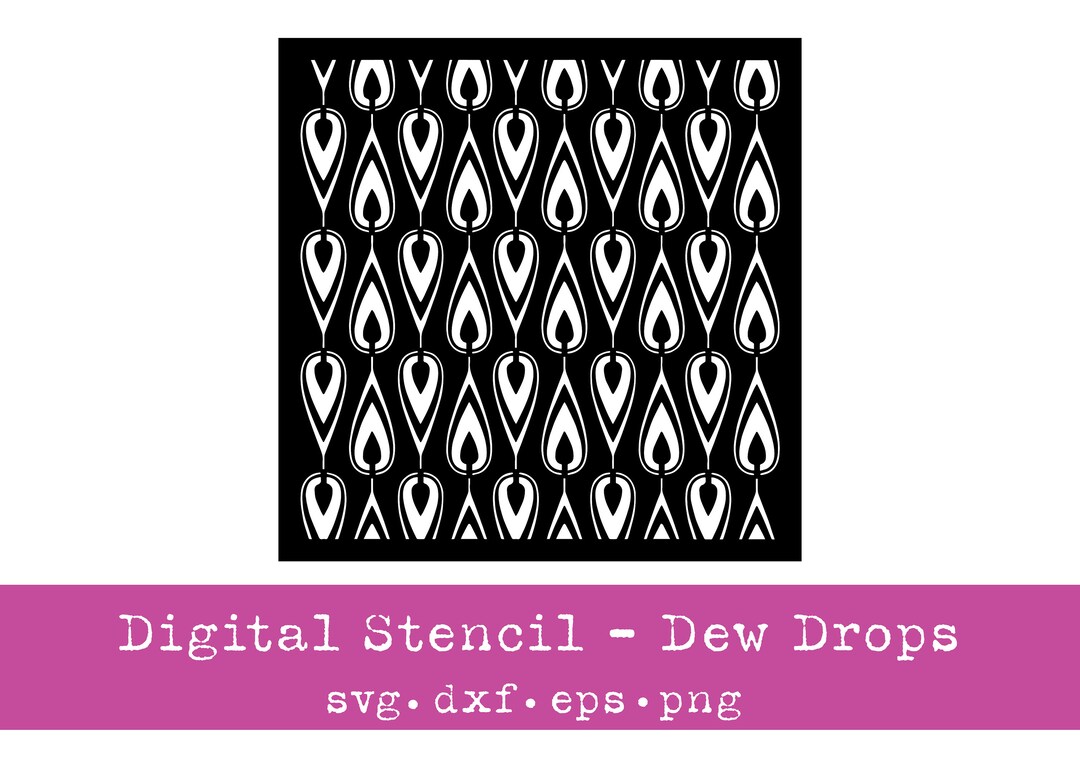 Digital Stencil | Dew Drops Pattern | SVG | Vector File - Etsy