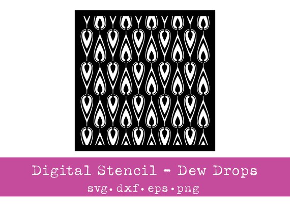 Digital Stencil Dew Drops Pattern SVG Vector File - Etsy