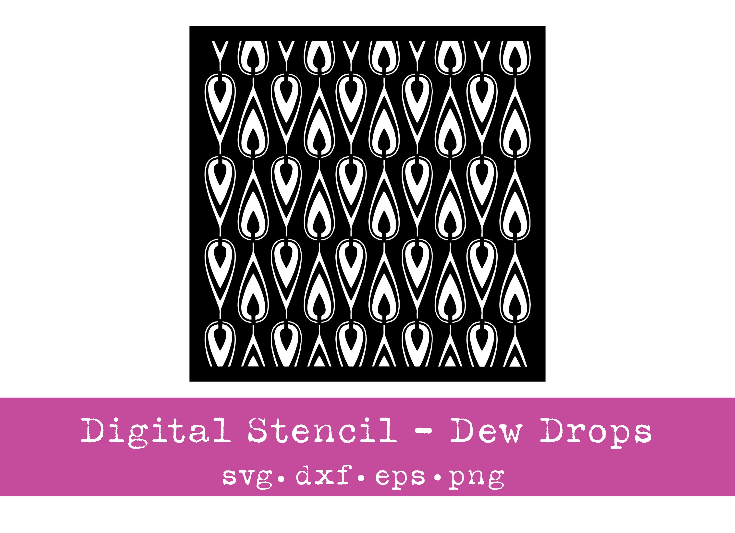 Digital Stencil | Dew Drops Pattern | SVG | Vector File - Etsy