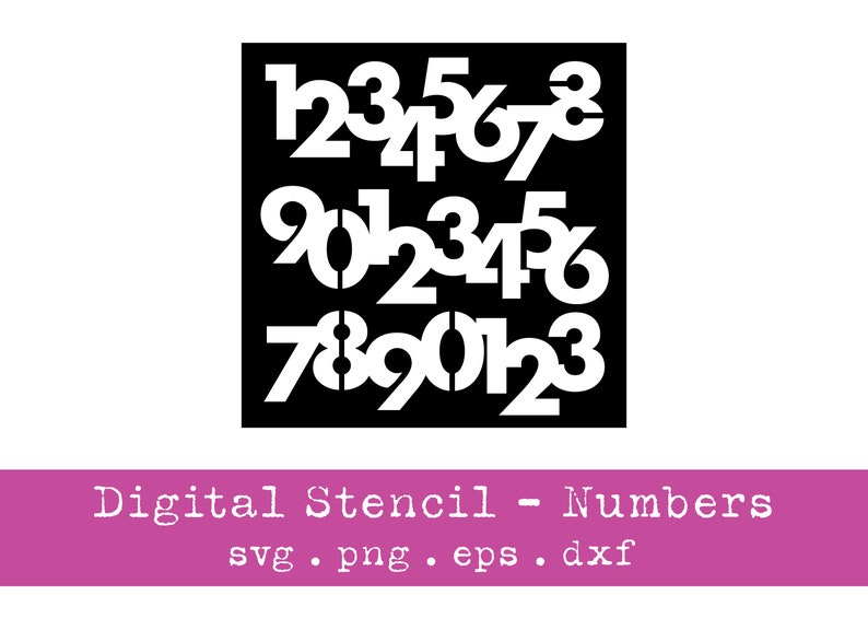Plantilla digital / Patrón de números / SVG / Archivo - Etsy México