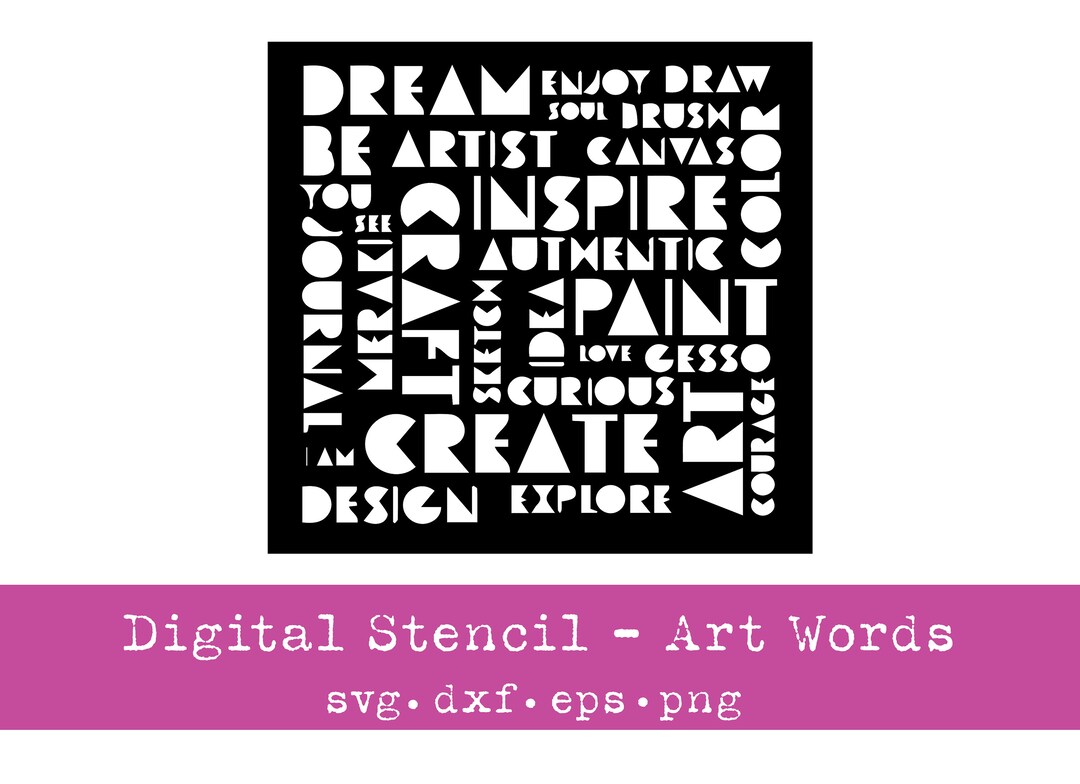 Plantilla digital / Palabras de arte / SVG / Archivo vectorial - Etsy ...