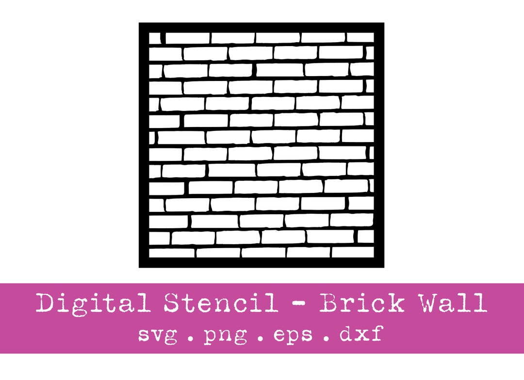 Digital Stencil | Brick Wall Pattern | SVG | Vector File - Etsy