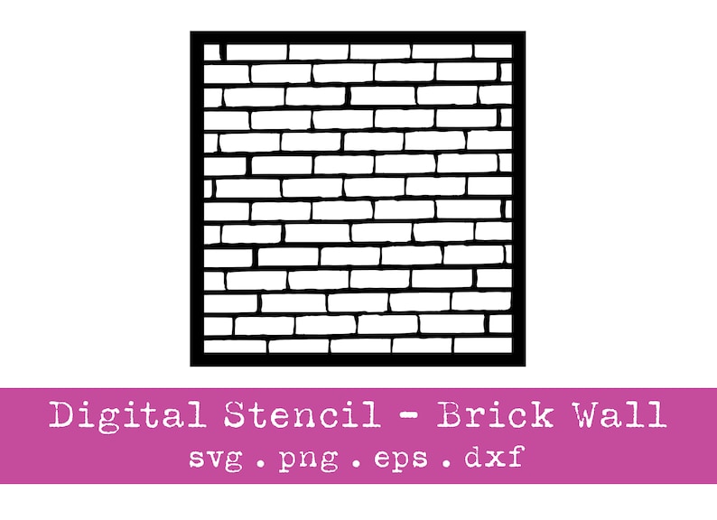 Digital Stencil | Brick Wall Pattern | SVG | Vector File - Etsy