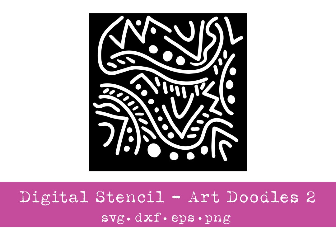Digital Stencil | Art Doodles 2 | SVG | Vector File - Etsy