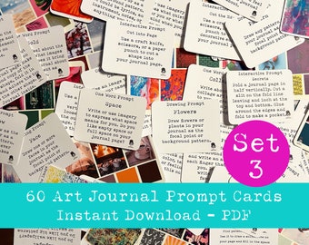 40 Creative Art Journal Prompt Cards | Printable PDF | Journal Prompt ...