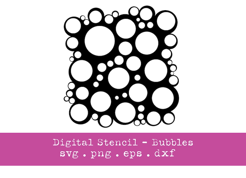 Bubbles Stencil | Mask | Digital Stencil | SVG | Vector File - Etsy