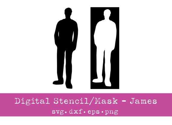 Digital Stencil Man Mask SVG Vector File - Etsy