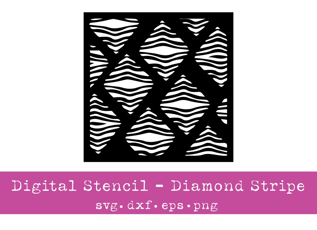 Digital Stencil | Diamond Stripe Pattern | SVG | Vector File - Etsy