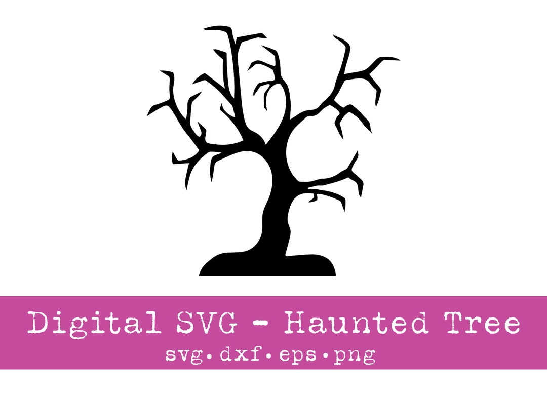 Haunted Tree Halloween Digital SVG Digital File Cricut Cutting File - Etsy