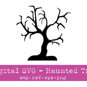 Haunted Tree Halloween Digital SVG Digital File Cricut Cutting File - Etsy