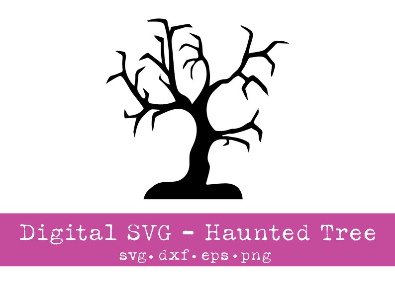 Haunted Tree Halloween Digital SVG Digital File Cricut - Etsy