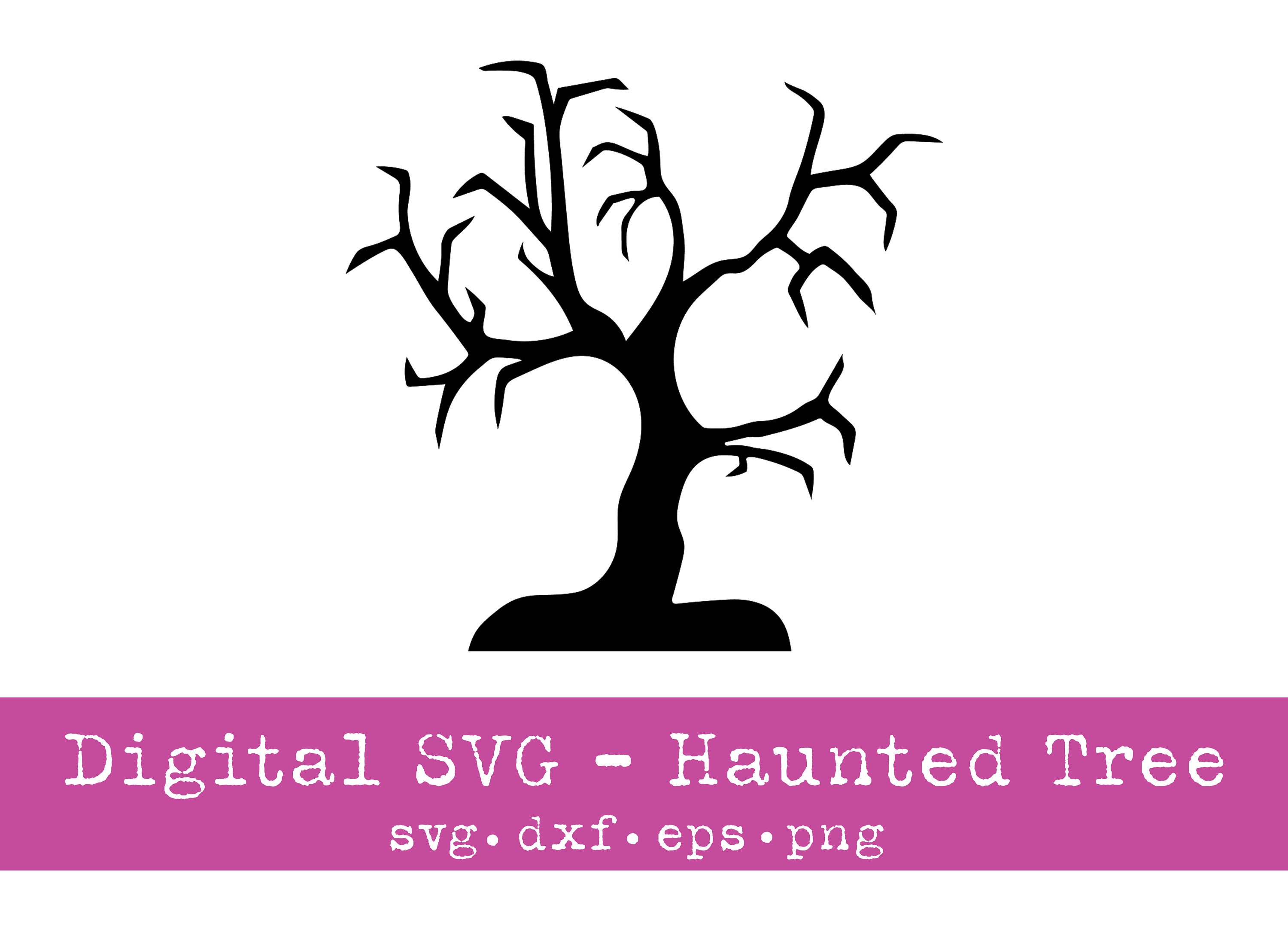 Haunted Tree Halloween Digital SVG Digital File Cricut - Etsy