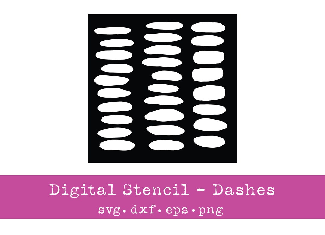 Digital Stencil Dashes Pattern SVG Vector File - Etsy