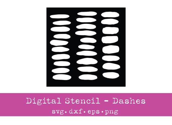 Digital Stencil Dashes Pattern SVG Vector File - Etsy