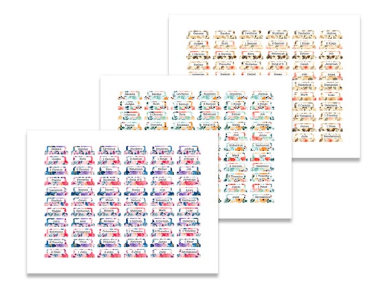 Printable Bible Tabs ENGLISH Flower Bible Tabs Dividers - Etsy UK