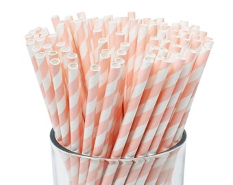 Light Pink Straws - Etsy