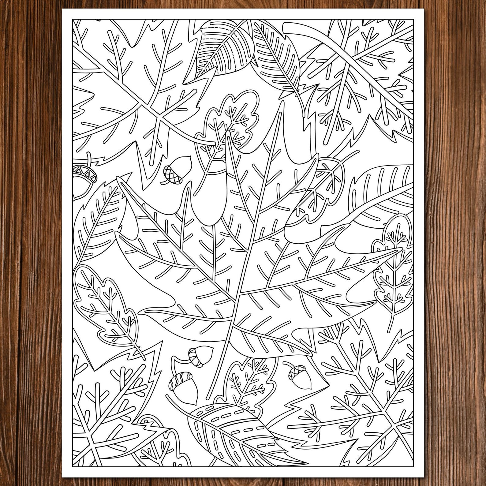 Fall Adult Coloring Pages | 3 Page Bundle - Etsy