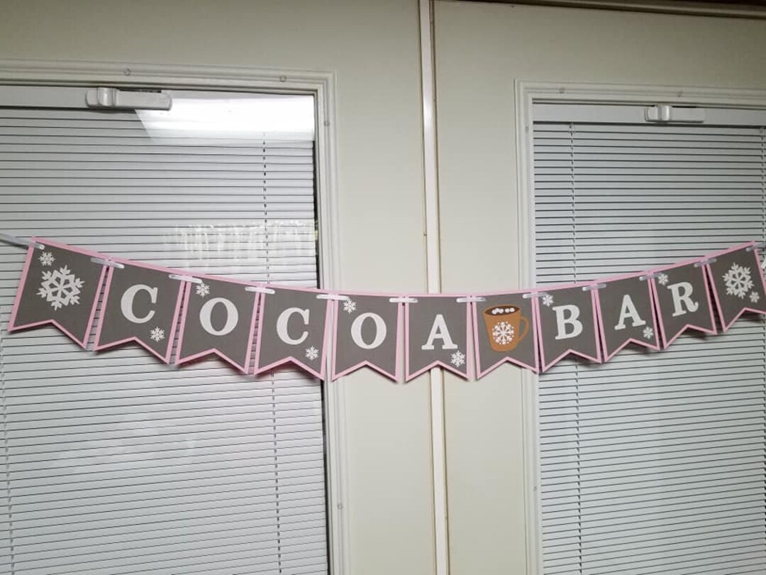 Cocoa Bar Banner, Cocoa Bar, Coffee Banner, Hot Chocolate Bar ...