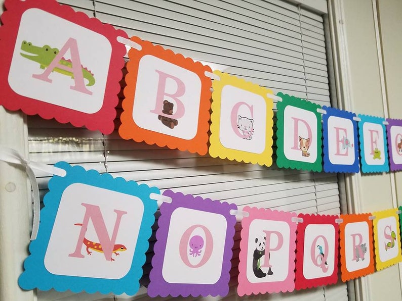 Alphabet banner Alphabet banner learning banner letter | Etsy
