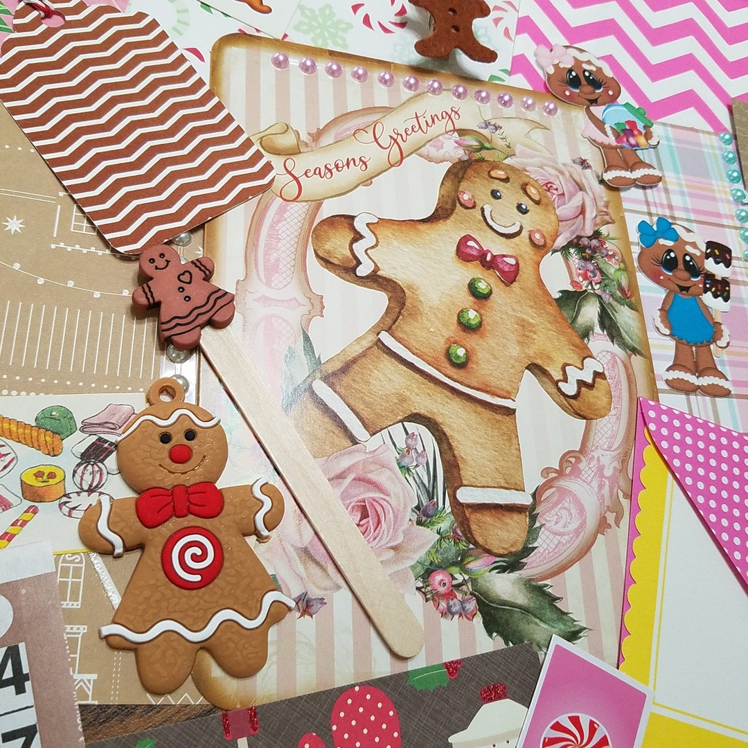 Gingebread Man Junk Journal Kit, Gingerbread Mystery Kit, Gingerbread ...