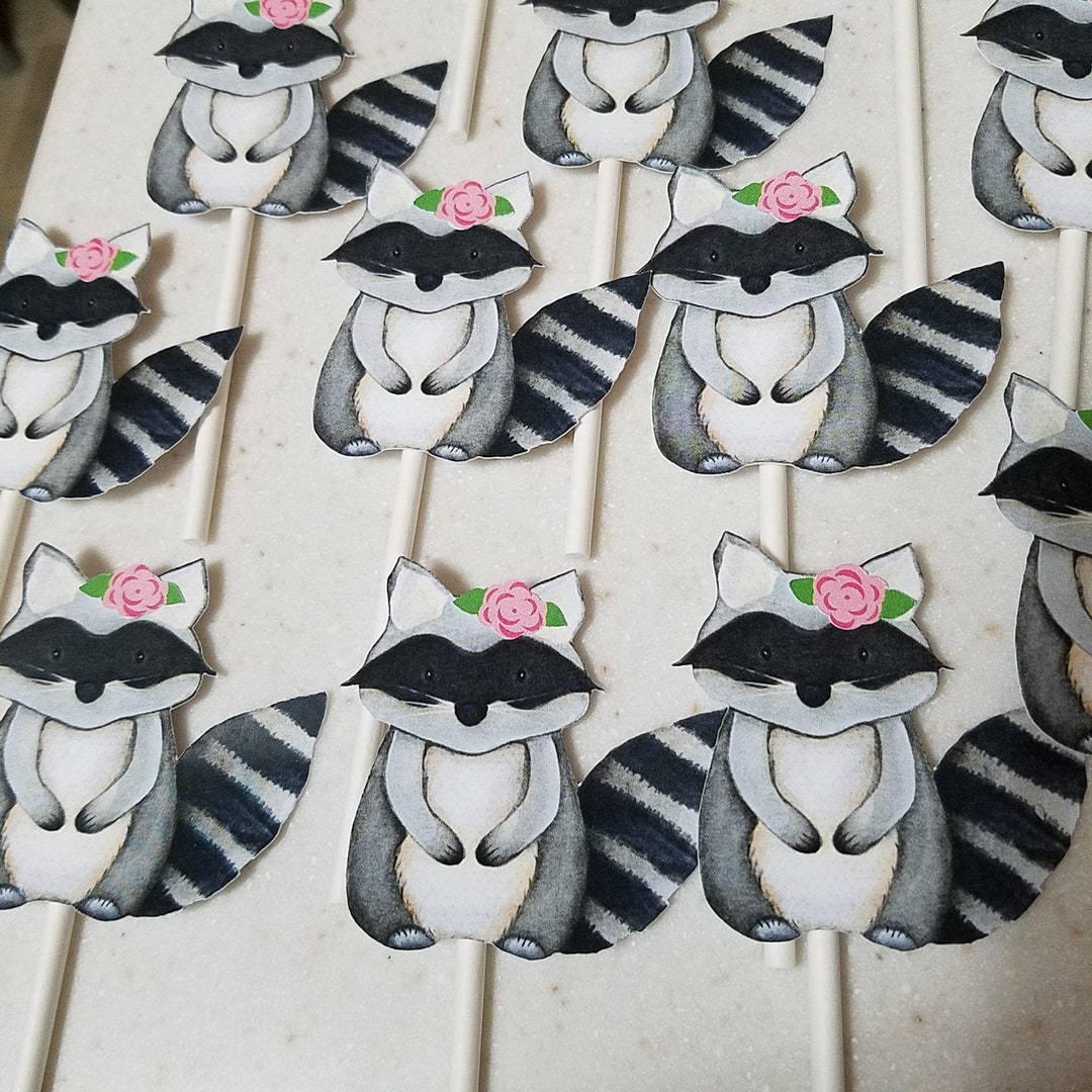 Raccoon Cupcake Toppers - Etsy