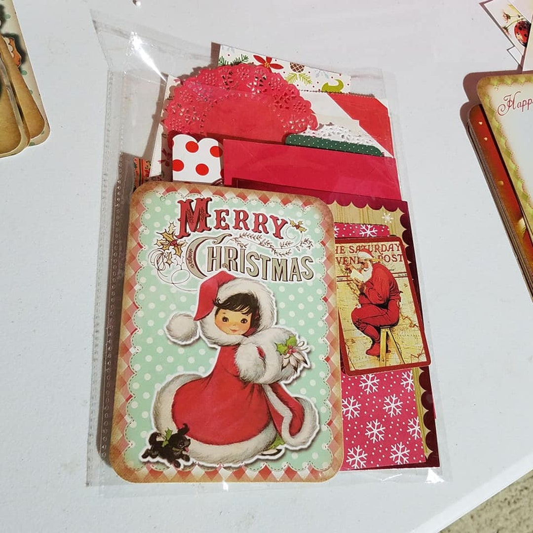 Christmas Junk Journal Kit, 60 Plus Items, Christmas Mystery Kit ...