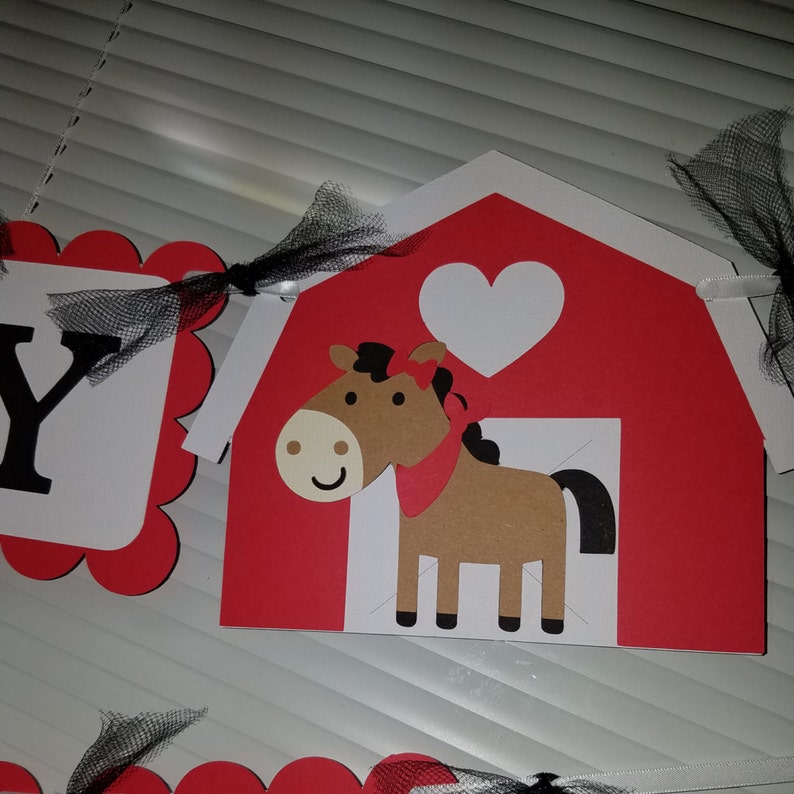 Farm Happy Birthday Banner, Barn Banner, Horse Banner, Cow Banner,farm ...