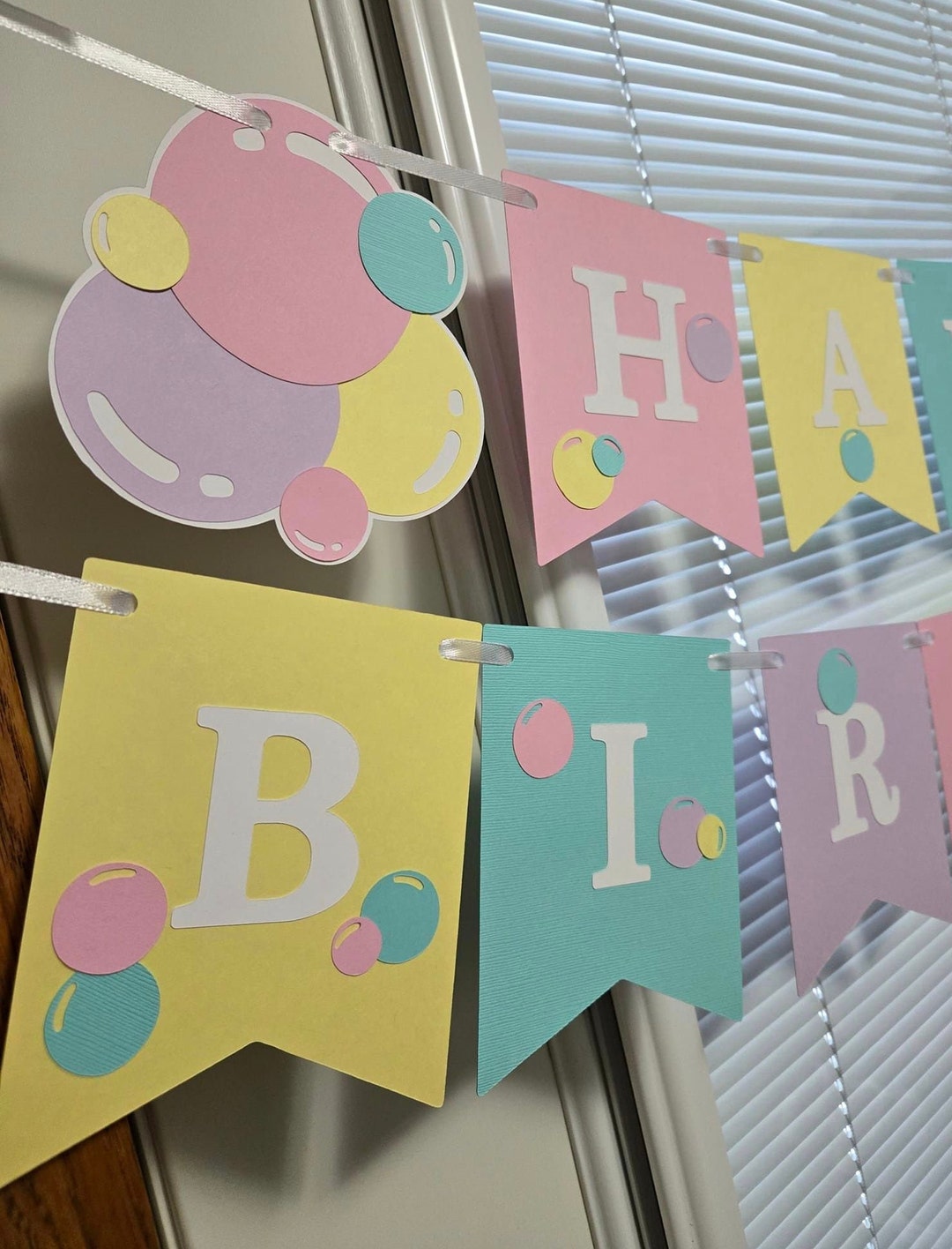 Bubble Birthday Banner, Bubble Party, Bubble Party Decorations, Bubbles ...