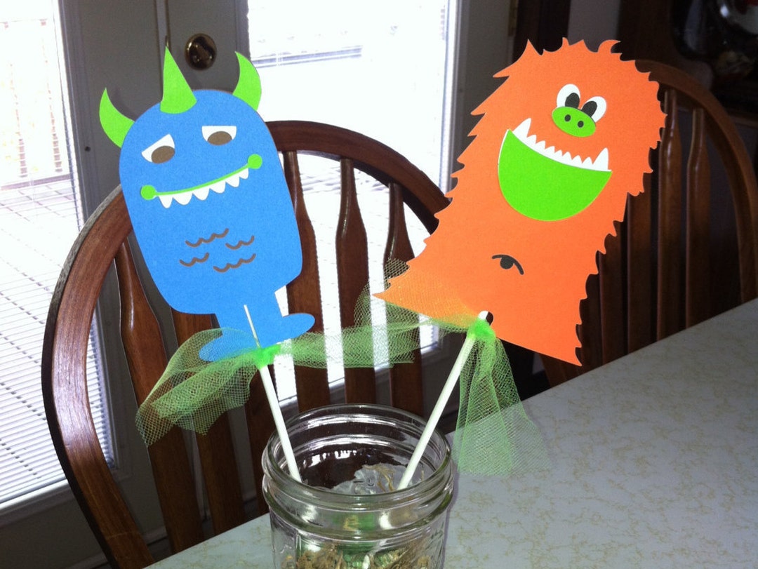 Monster Centerpiece Sticks Set of 4 - Etsy