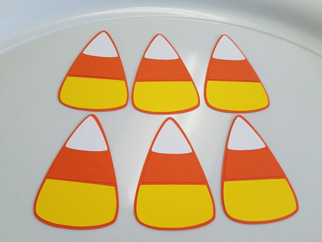Candy Corn, 1 Dozen Candy Corn Die Cuts, Halloween Decorations, Candy ...