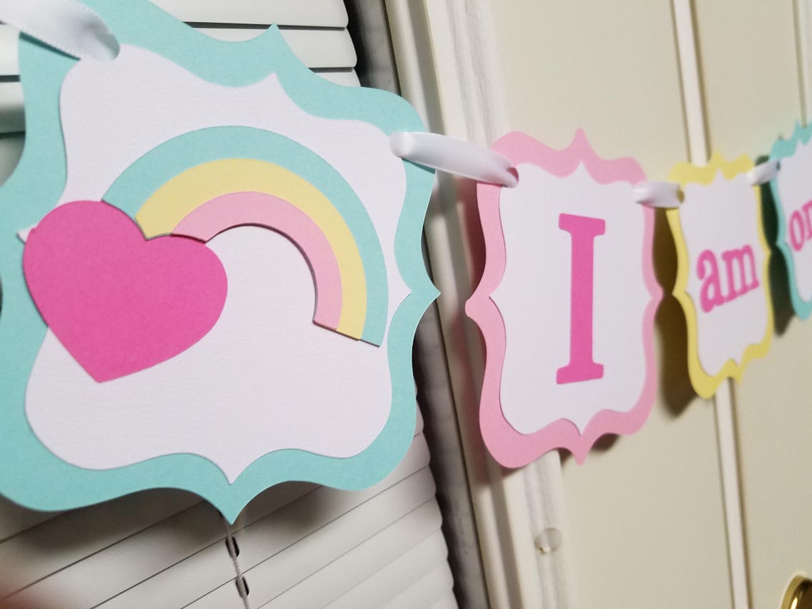 Rainbow Banner, Rainbow Highchair Banner, Rainbow Birthday, Rainbow ...