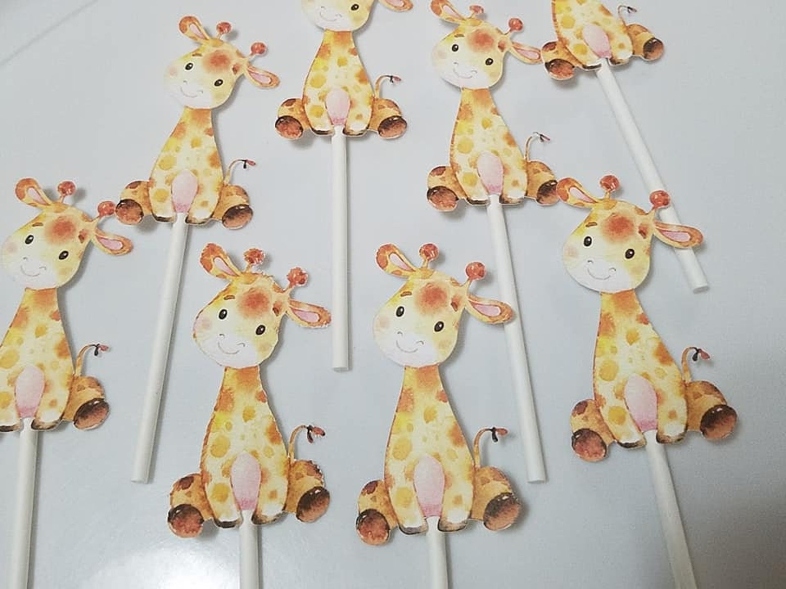 Giraffe Cupcake Toppers, Giraffe Baby Shower, Giraffe Party Decorations ...