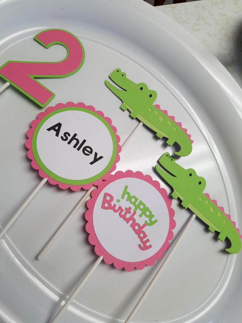 Alligator centerpiece Alligator banner Alligator party | Etsy