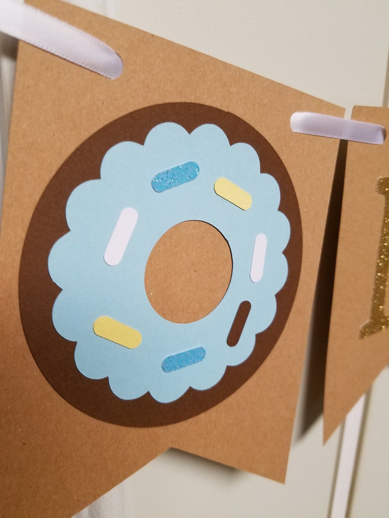 Donut banner donut one banner donut birthday banner donut | Etsy
