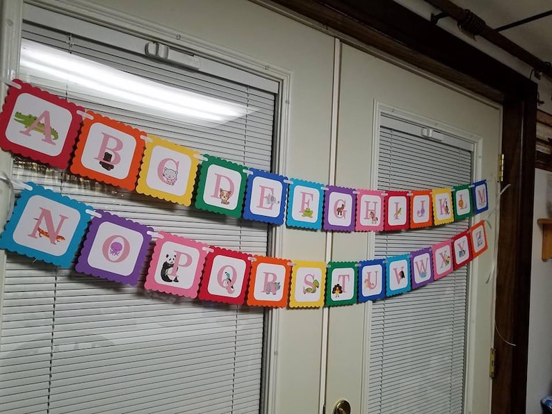 Alphabet Banner Alphabet Banner Learning Banner Letter - Etsy