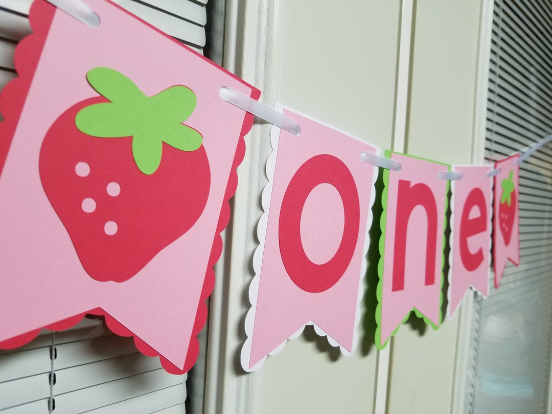 Strawberry Banner, Strawberry Birthday, Stawberry Party, Strawberry ...