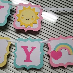 Rainbow Banner, Rainbow Birthday, Rainbow Party, Sunshine Banner ...