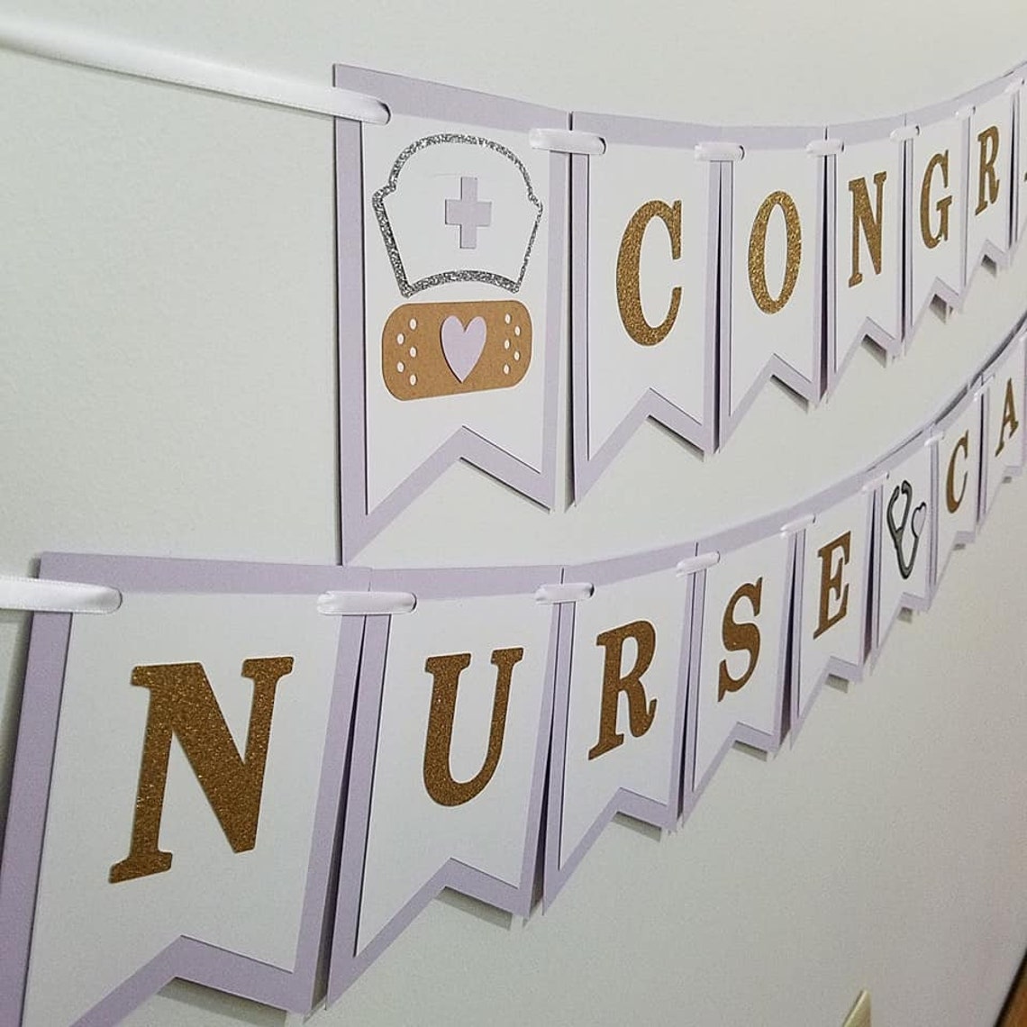 Nurse Banner Nurse Graduation Banner Nurse Party - Etsy